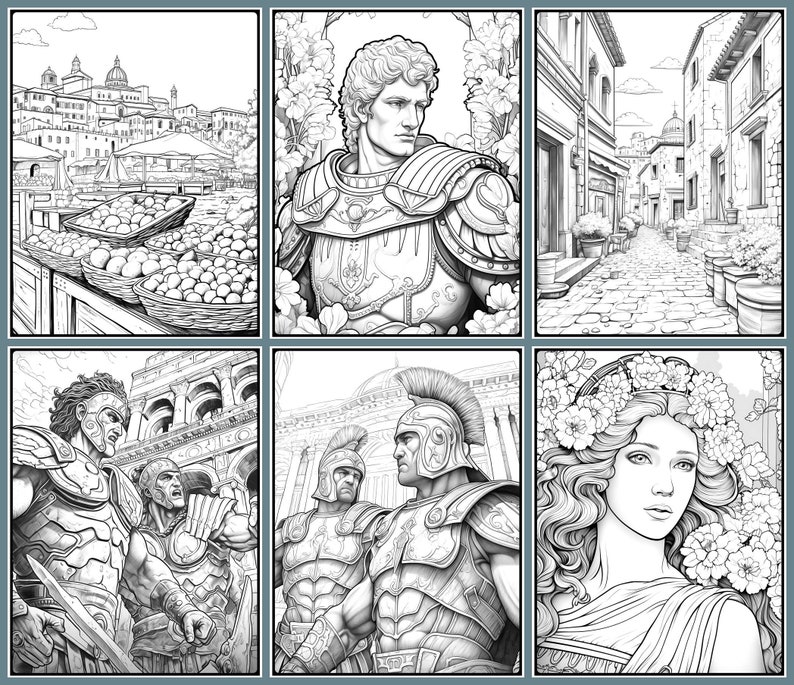 40 Ancient Rome Coloring Pages, Adults Printable Coloring Page With ...