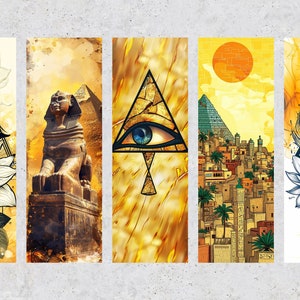 55 Egyptian Art Printable Bookmarks, Historical Digital Download ...
