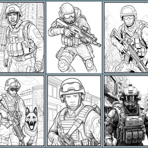 36 SWAT Coloring Pages, Adults Printable Army Forces Coloring Book ...