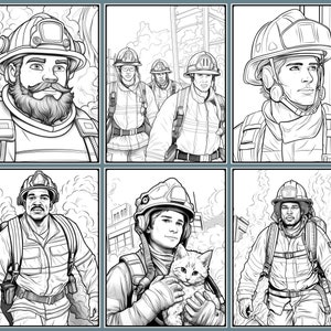 35 Brave Firefighters Coloring Pages, Printable Fireman Coloring Book ...