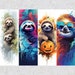 40 Cute Sloths Printable Bookmarks, Sloths Digital Download Bookmark ...