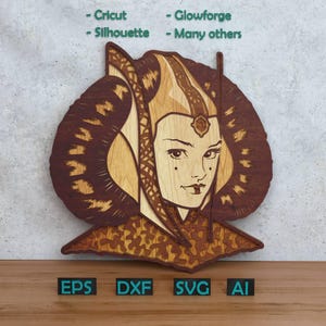 Star War Padme Layered Design for Laser and Paper Cutting, Star War ...