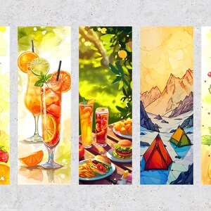 40 Vacation Printable Bookmarks, Summer Digital Download Bookmark ...