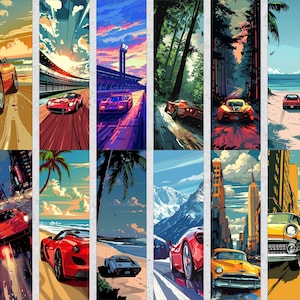 50 Car Printable Bookmarks, Car Digital Download Bookmark Sheets ...