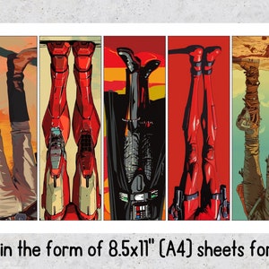 50 Funny Peeking Legs Printable Bookmarks, Digital Download Bookmark ...