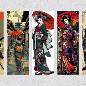 50 Japan Art Printable Bookmarks, Historical Digital Download Bookmark ...