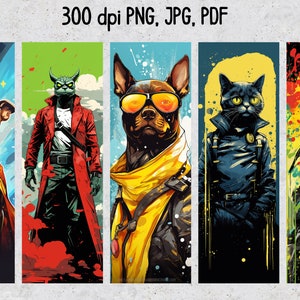 40 Superhero Printable Bookmarks, Comics Digital Download Bookmark ...