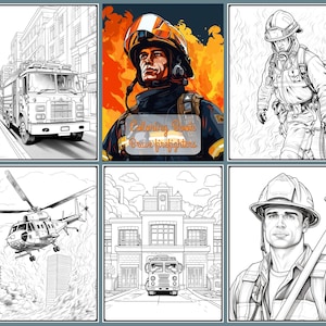 35 Brave Firefighters Coloring Pages, Printable Fireman Coloring Book ...