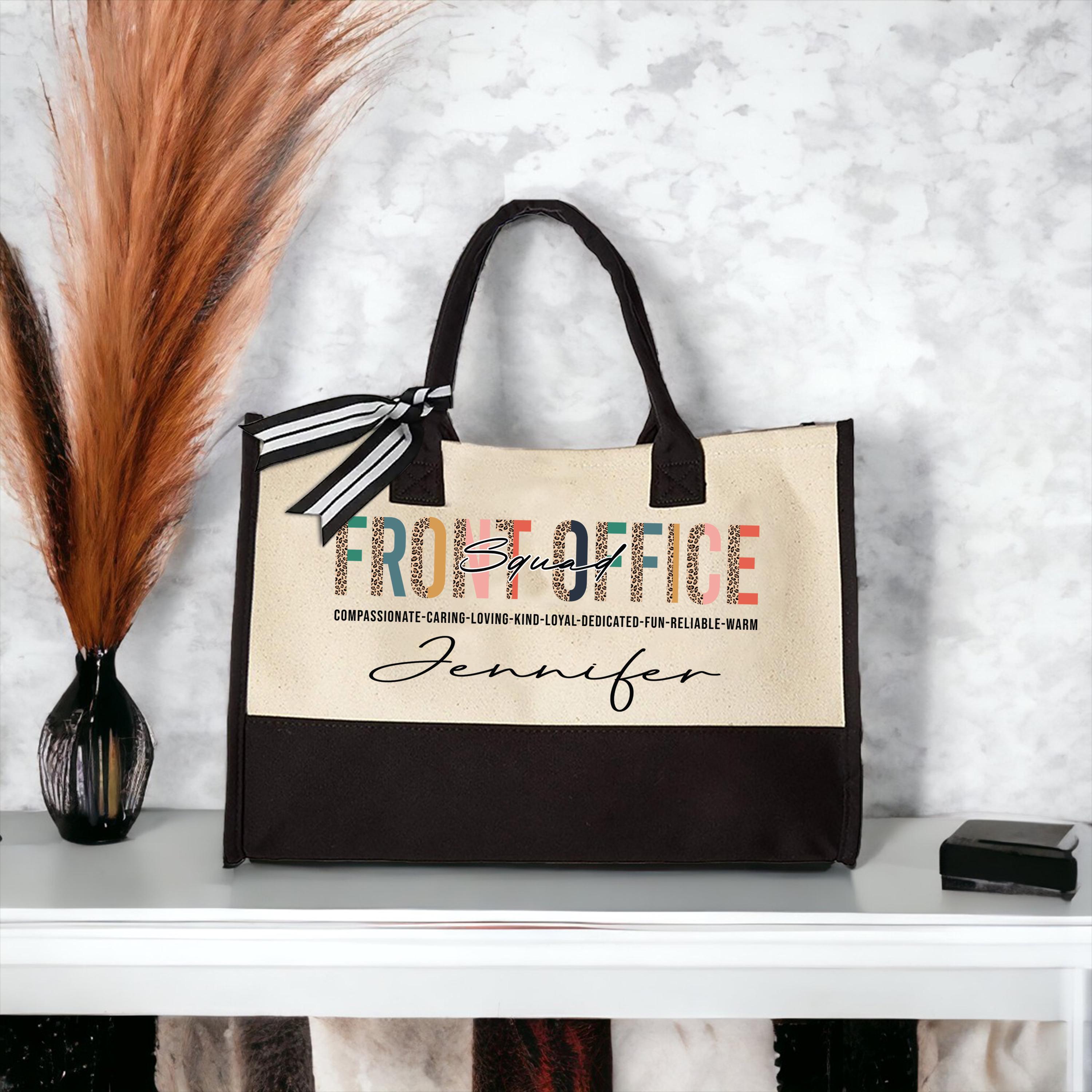 Personalized Office Worker Gift Tote, Front Office Squad Tote, Custom ...