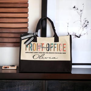 Personalized Office Worker Gift Tote, Front Office Squad Tote, Custom ...