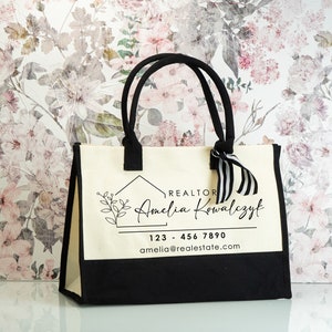 Personalized Tumbler and Tote Gifts Set, Custom Company Logo Gift, Real ...