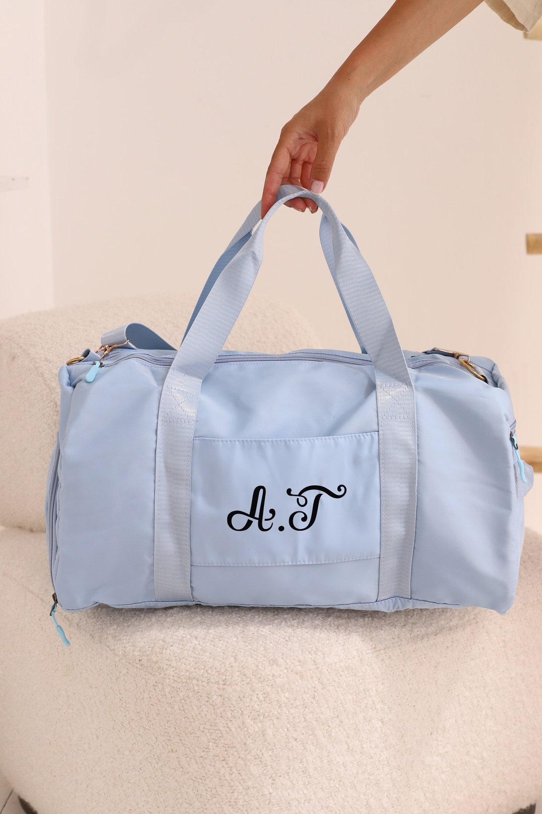 Personalized Initial Duffel Bag, Cute Overnight Bag, Hospital Bag ...