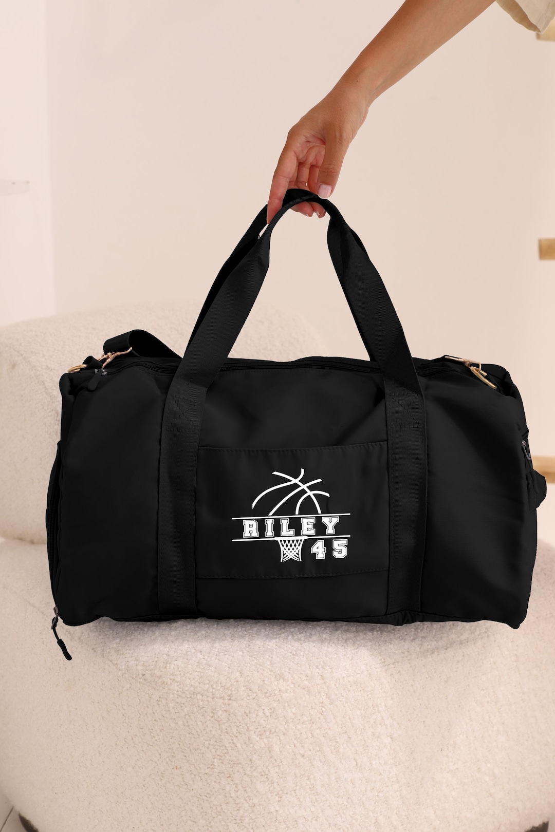 Personalized Sports Duffle Bag, Basketball Bag Gifts, Custom Number Gym ...