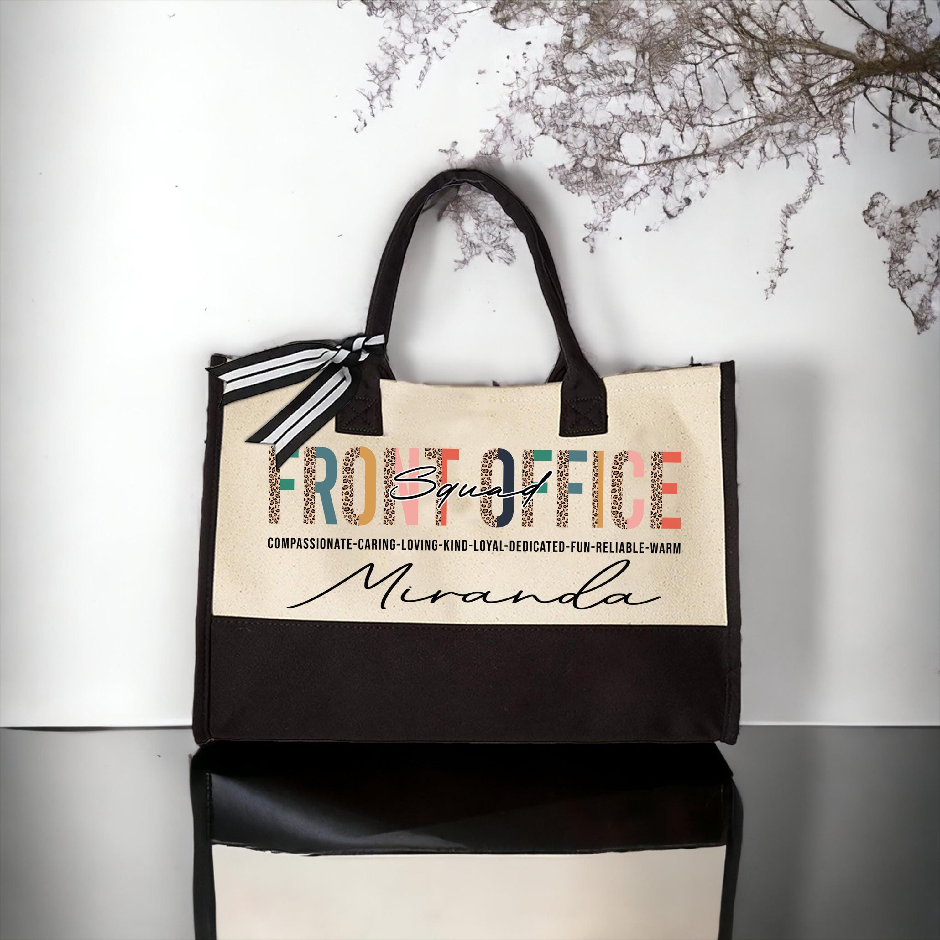 Personalized Office Worker Gift Tote, Front Office Squad Tote, Custom ...