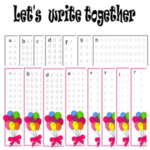 Pdf Sheets Handwriting ,instant Download, Printable Sheets - Etsy