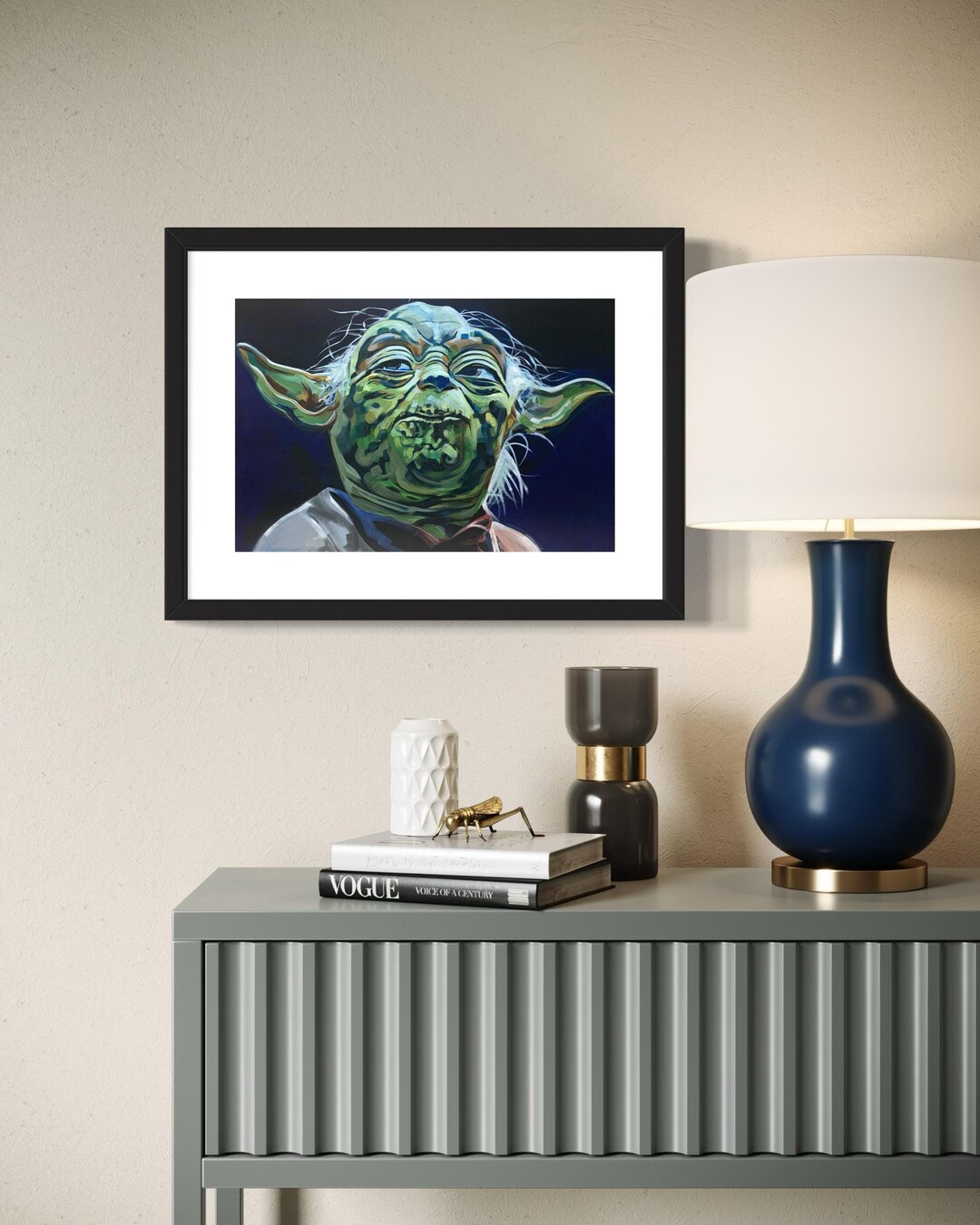 Yoda Star Wars Portrait Art Print Digital Download, Jedi Wall Art Decor ...
