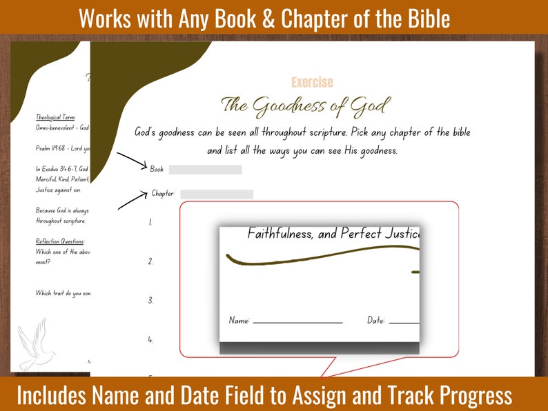 Topical Bible Study Guide Template, Bible Study Lessons, Bible Exercise ...