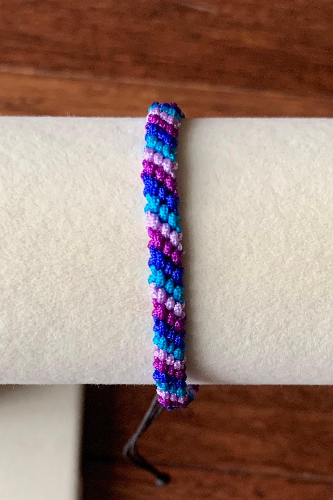 Handmade Blue & Purple Friendship Bracelet - Etsy