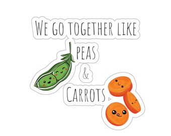 We Go Together Like Peas and Carrots Svg File for Cricut and Silhouette ...