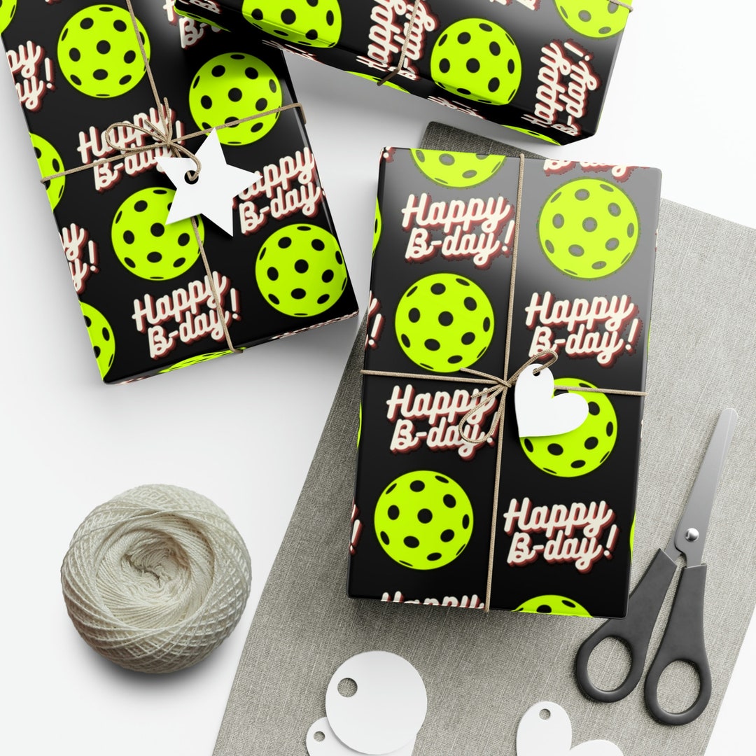 Pickleball Wrapping Paper, Pickleball Gift Wrap, 30x20 Gift Wrap ...