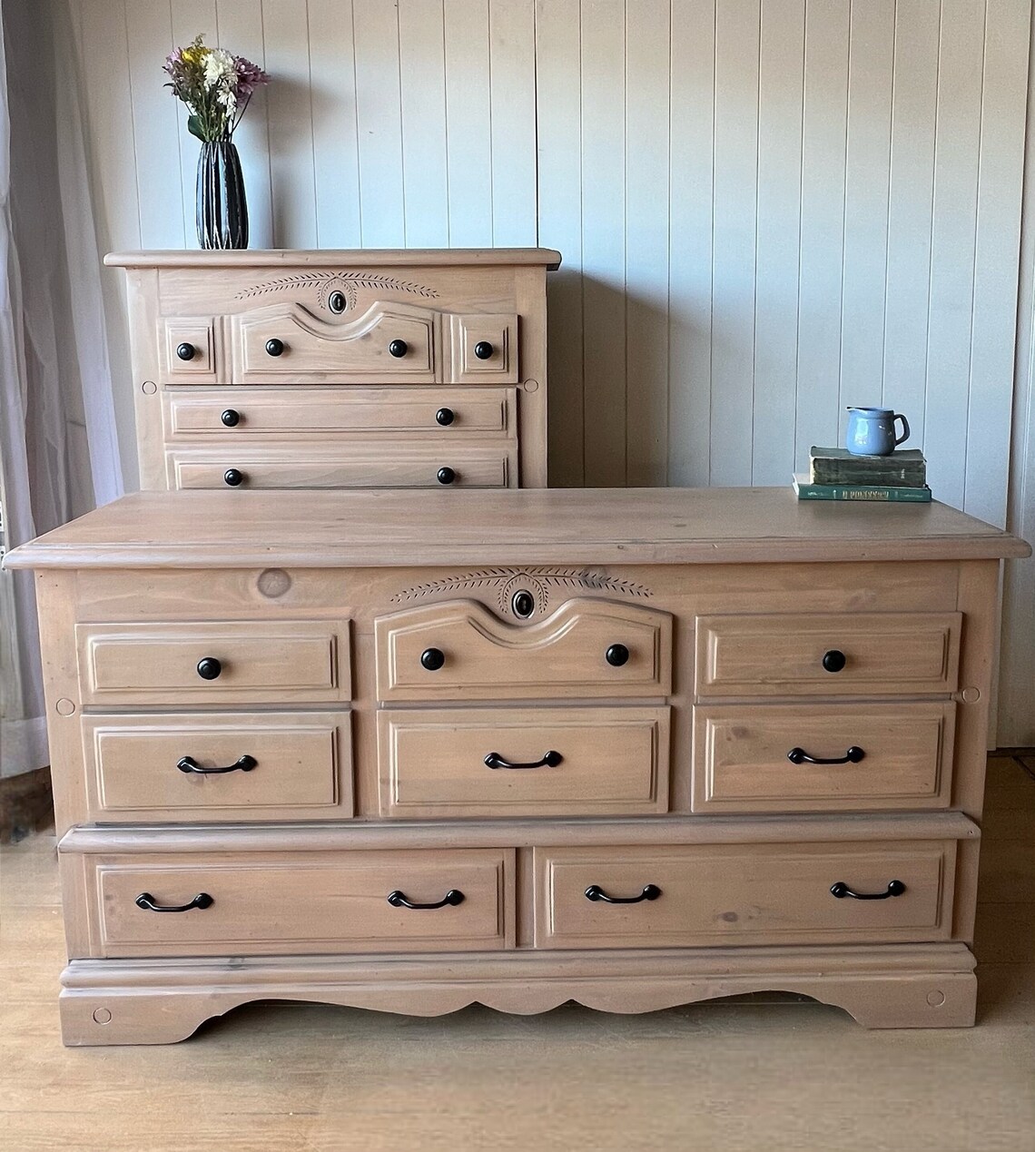 SOLD Stunning Paint Washed Bedroom Set - Etsy