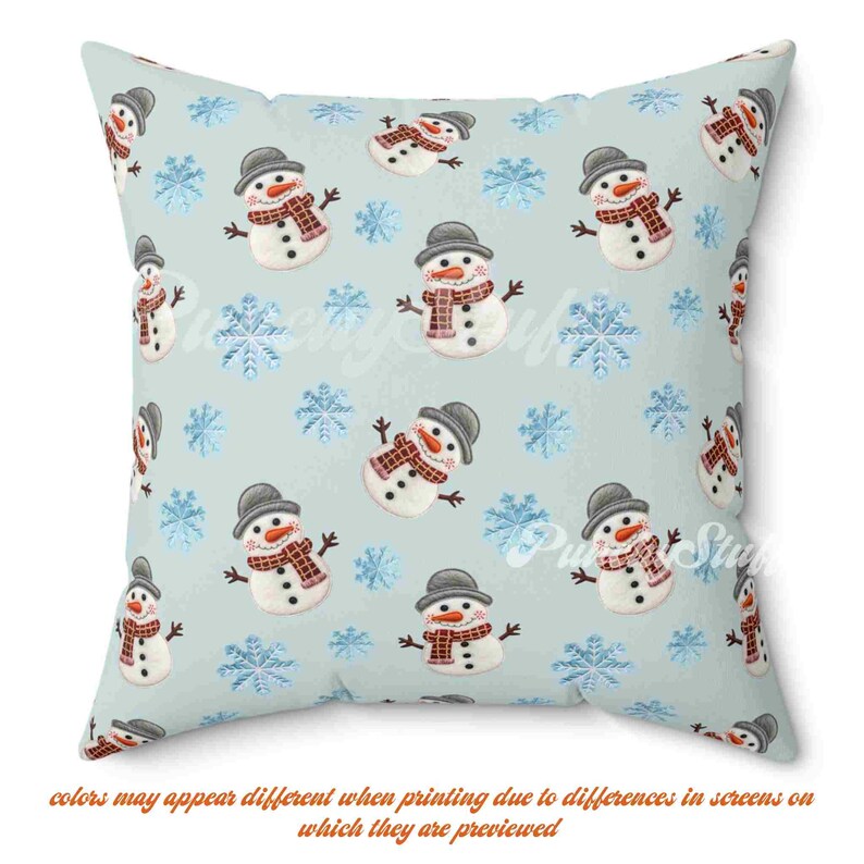 SEAMLESS PATTERN Digital Download Snowman Snowflake Winter Holiday ...