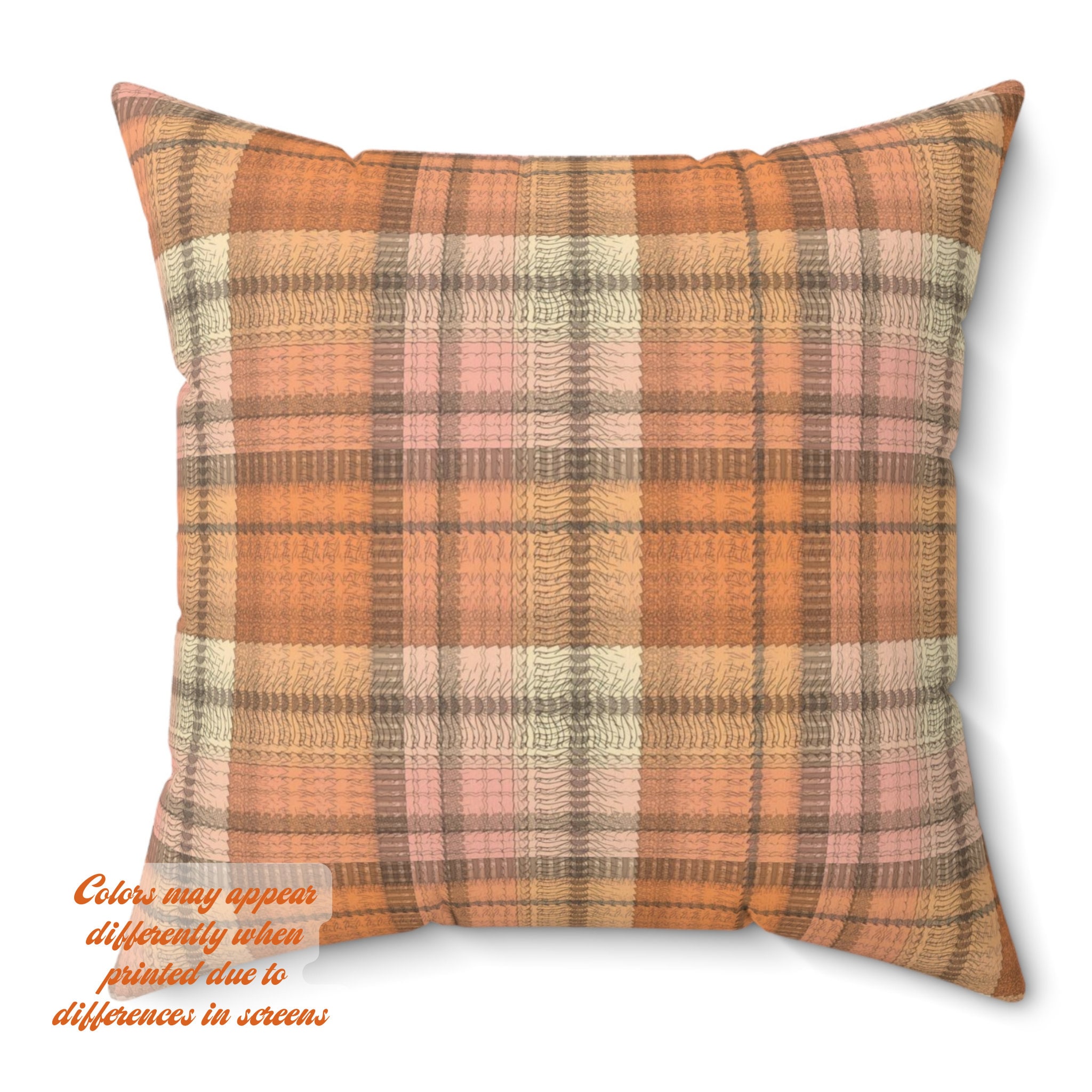 RETRO PRETTY PLAID Seamless Pattern | Digital Download | Pink, Orange ...