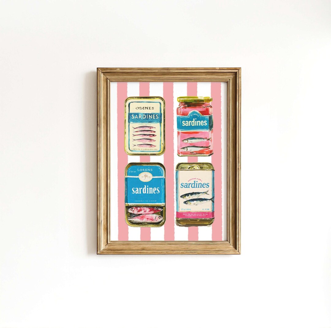 Sardine Tinned Fish WALL ART PRINTS Digital Download Printable ...