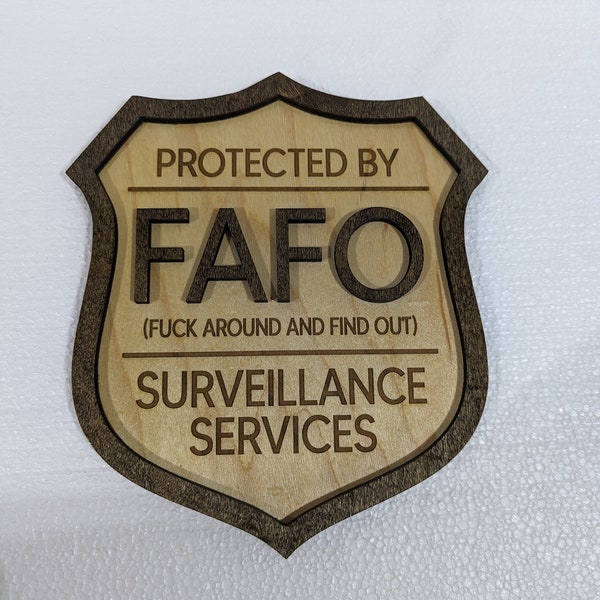 Wood Fafo Sign - Etsy