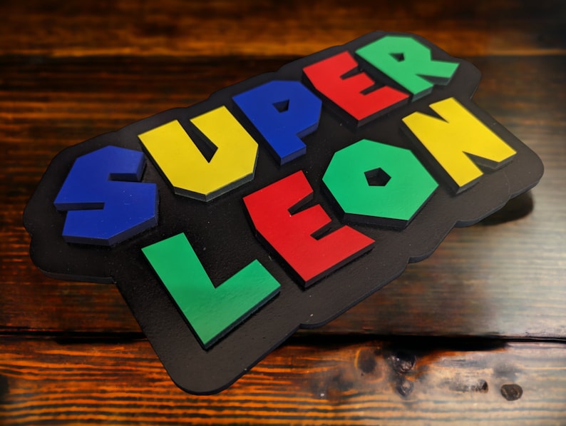 Custom Mario Name Sign Wood Name Sign Insprired by Mario - Etsy