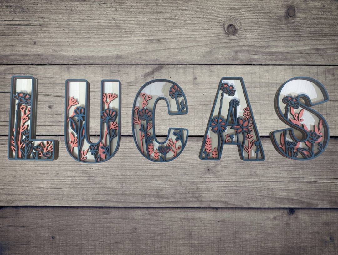Floral Name Sign, Nursery Letters, Wooden Name Sign, Wildflower Letter ...