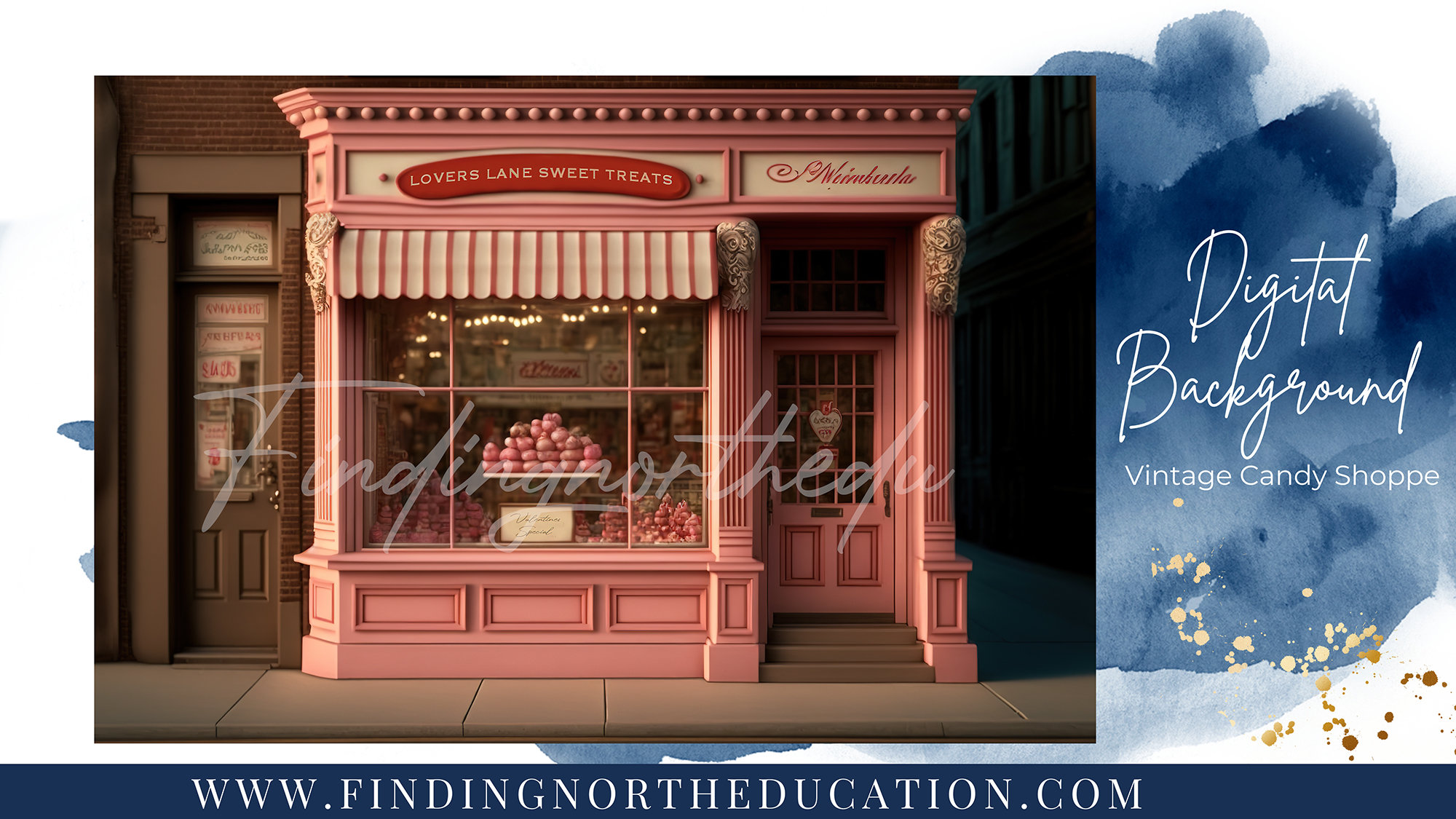 Vintage Candy Shoppe Digital Background - Etsy