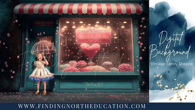 Vintage Candy Shoppe Digital Background - Etsy