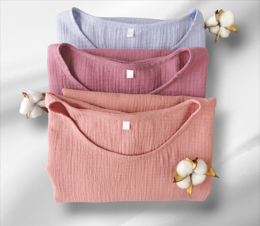 Cotton Muslin Top, Cotton Blouse, Muslin Double Gauze Woman Top, Outfit ...