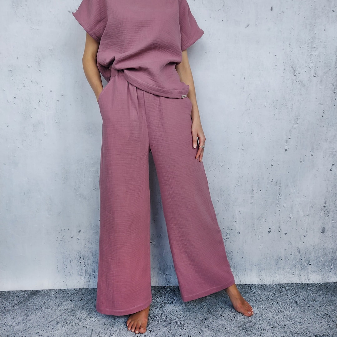 Cotton Pants, Summer Elastic Waist Pants, Soft Casual Loose Trousers ...