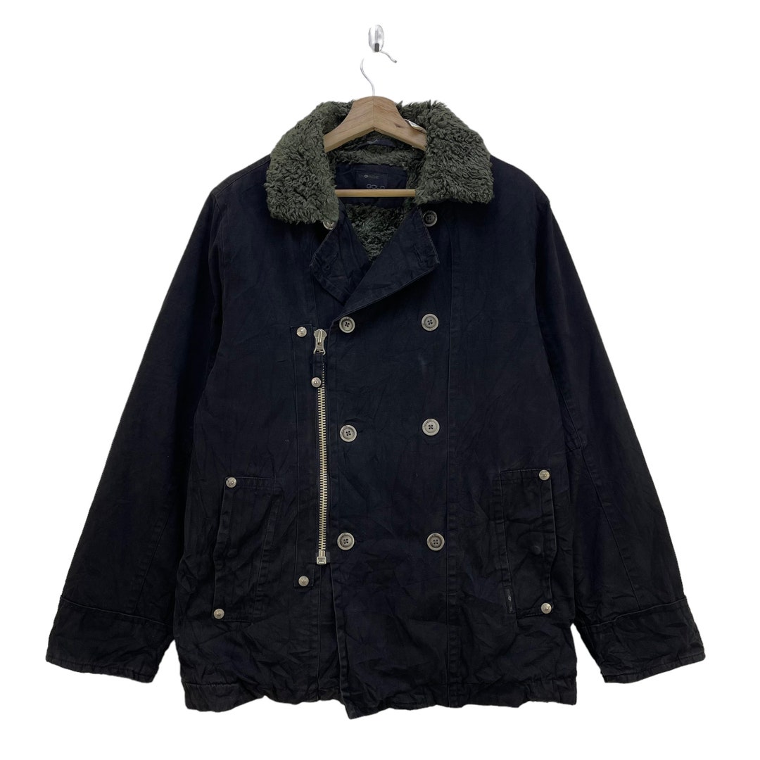 Hard to Find Energie Gold Double Collar Jacket Two Pocket at - Etsy