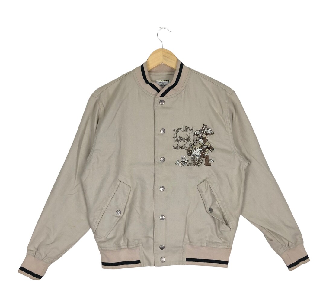Jean Charles Castelbajac Embroidery Logo Cycling Through Nature Bomber ...