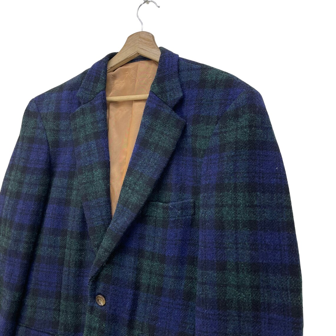 Vintage Haris Tweed Wool Checkered Jacket - Etsy
