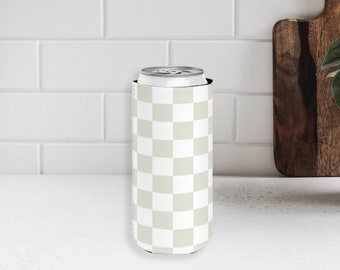 White and Black Glitter Checkered 4in1 Tumbler Slim Can Cozie Bottle ...