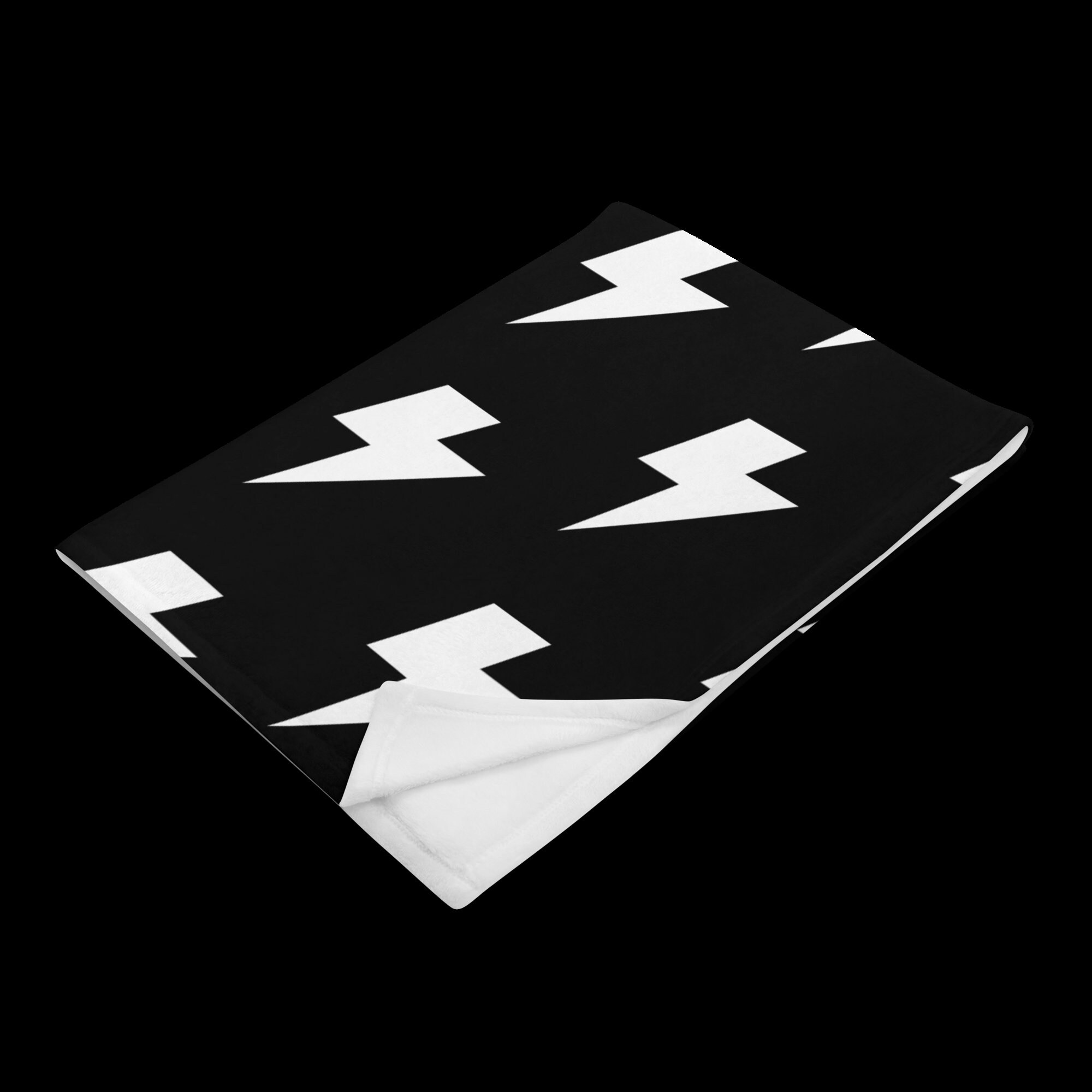 Throw Blanket: Black & White Lightning Bolt Pattern - Etsy