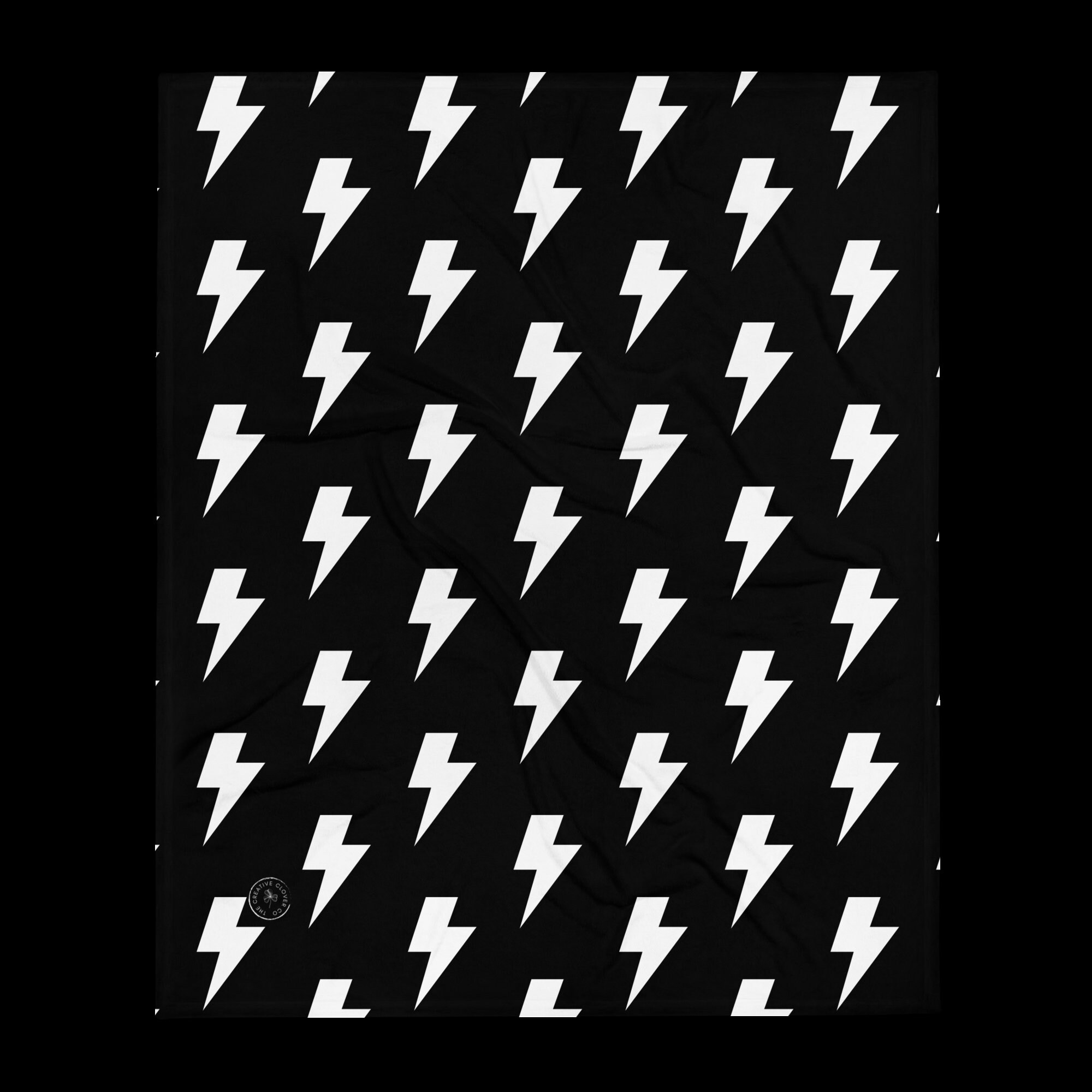 Throw Blanket: Black & White Lightning Bolt Pattern - Etsy