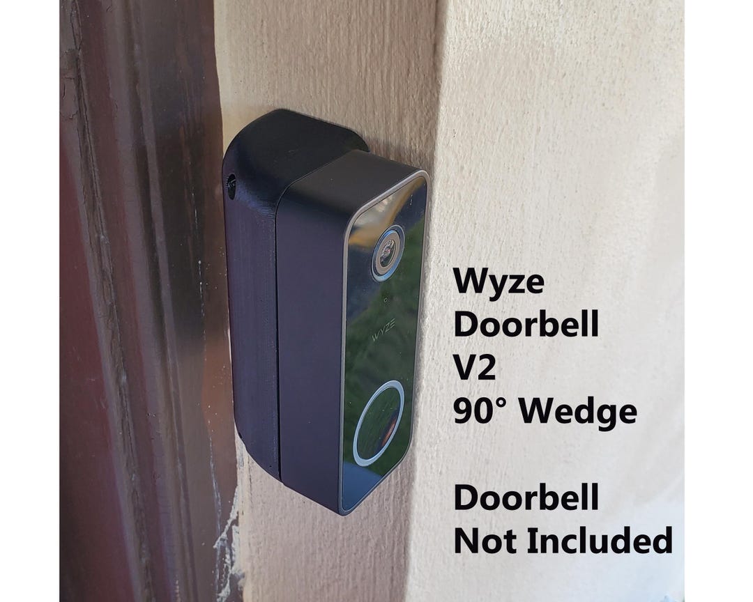 Wyze Video Doorbell V2 Wedge 90 Degree Angle Mount Bracket Holder UV ...