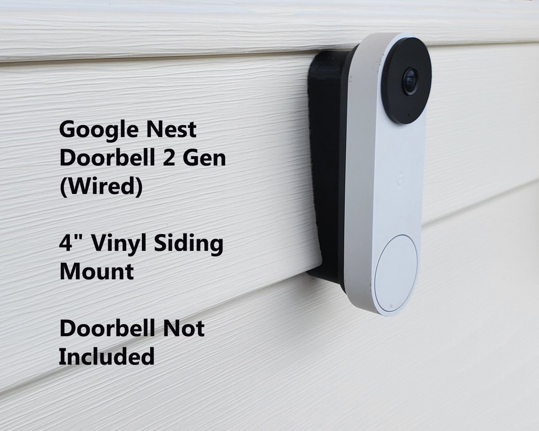 Google Nest Doorbell 2nd Gen Wired 4" Vinyl Siding Mount Wedge Angle ...