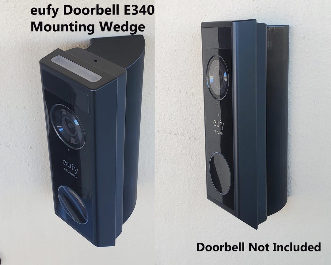 Eufy Doorbell E340 Wedge Angle Bracket 15 25 35 45 60 75 90 Degree. 3D Printed. UV Resistance ...