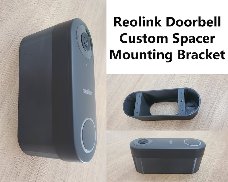 Reolink Doorbell Camera 2K 5MP Custom Spacer Mounting Bracket 0.53.5. 3D Printed. Doorbell Not ...