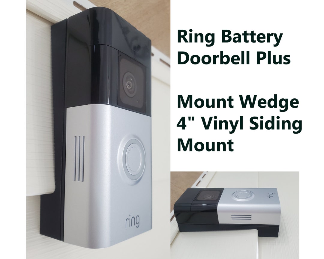 Ring Battery Doorbell Plus Angle Adjustment Mount Wedge 4" Vinyl Siding ...