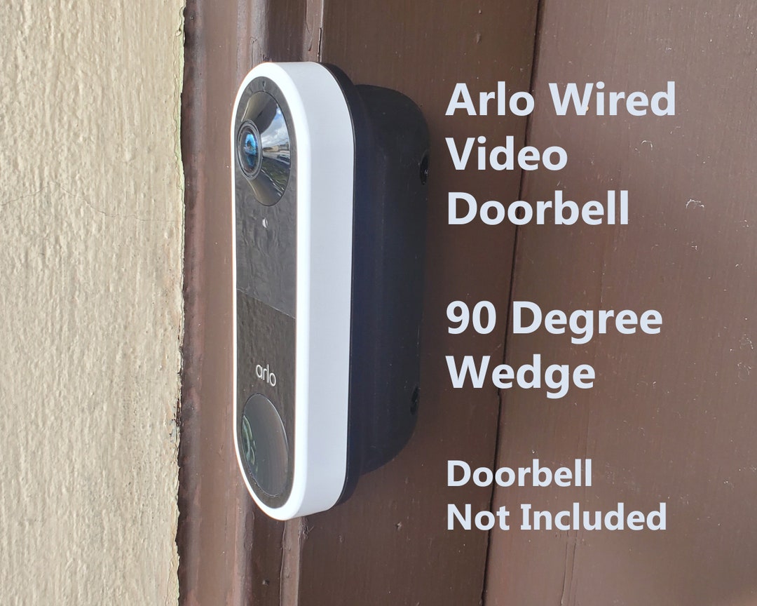 Arlo Essential Wired Doorbell Wedge 90 Degree Angle Mount Bracket UV ...