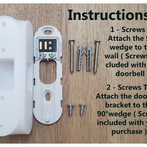 Simplisafe Video Doorbell Angle Mount Bracket Holder Wedge 90 Degree 3D ...