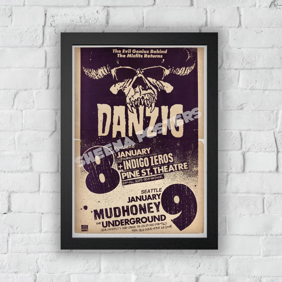 Danzig Concert Print Vintage Advert Vintage Style Magazine Retro Print ...