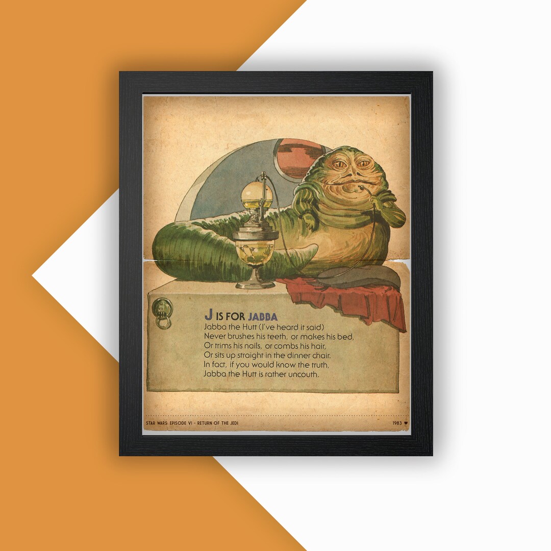 Star Wars Jabba the Hutt ABC Print Vintage Advert Vintage Style ...